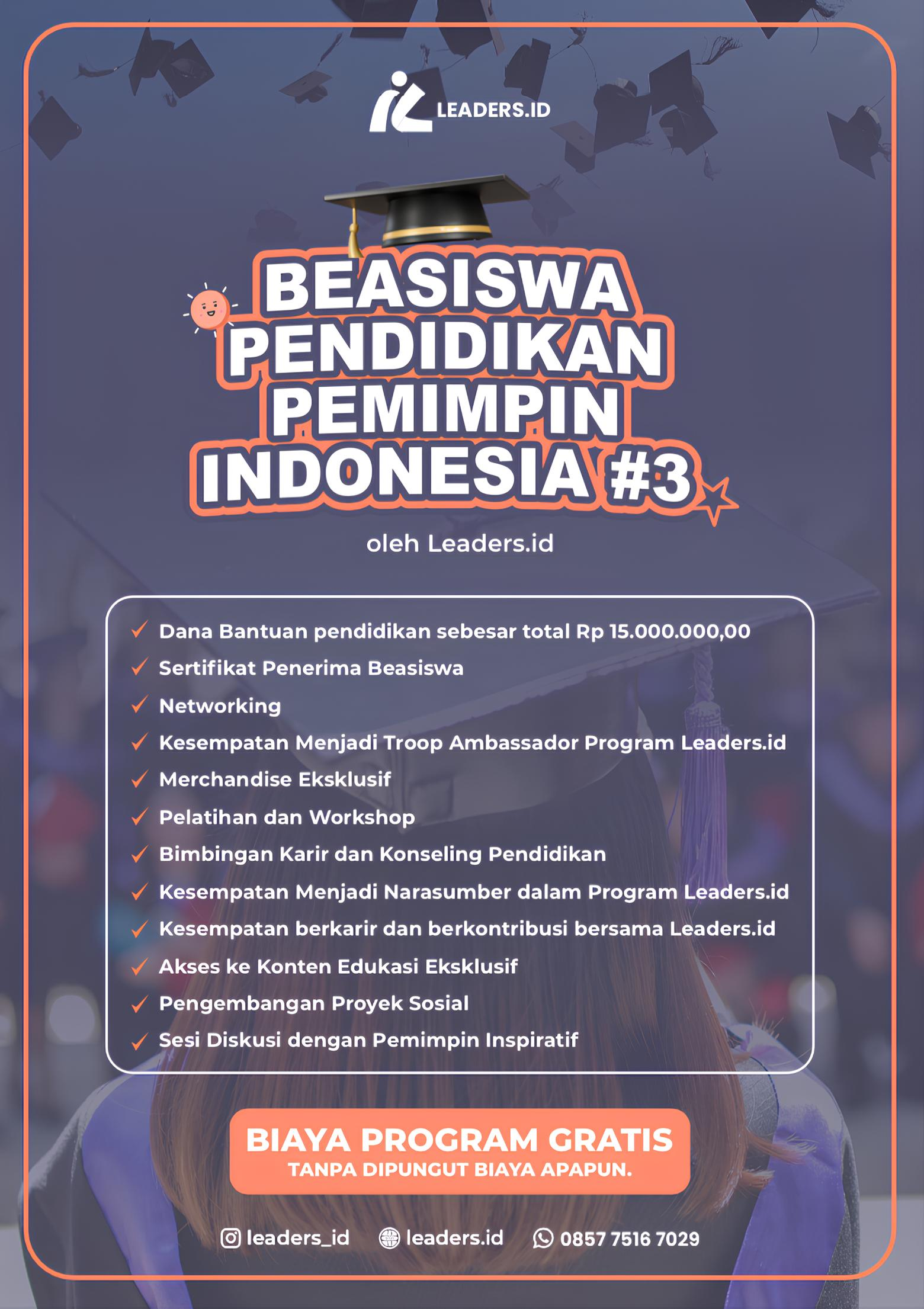 Daftar Beasiswa BPPI Batch #3 Leaders.id dan Jadilah Pemimpin Masa ...